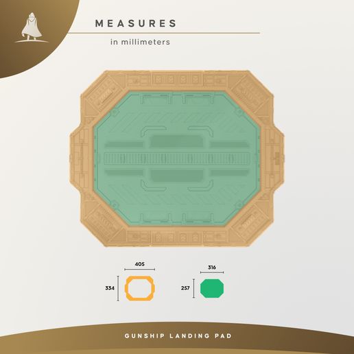🛬 GUNSHIP LANDING PAD - 2 MODELS・ STL File for 3D printing・Cults