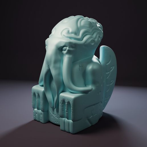👹 CTHULHU STATUE by H.P. LOVECRAFT・ STL File for 3D printing・Cults