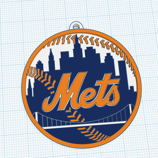 STL file New York Mets Keychain 🆕 ・3D print design to download・Cults