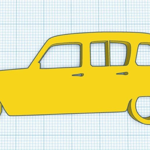 STL file Renault 4 4L R4 GLT Classic Silhouette Keyring 👤 ・3D printer ...