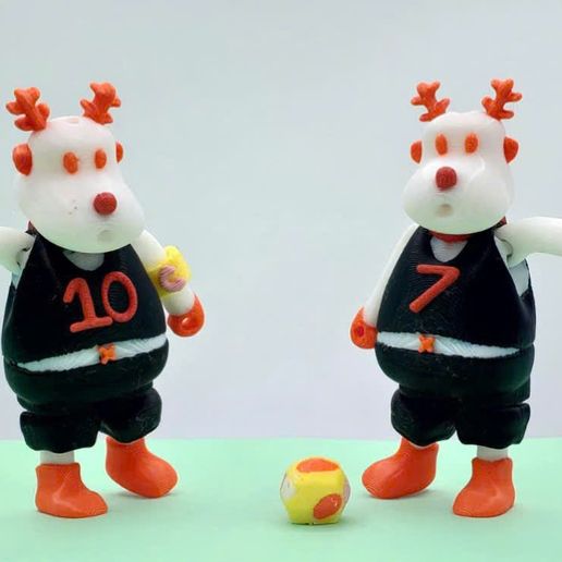 ⚽ ARTICULATED TOY REINDEER SOCCER TEAM, ARTICULATED CHRISTMAS CUTE ...