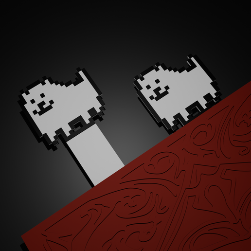 🐕 Undertale - Annoying Dog Bookmark・Archivo STL Gratis para Impresión ...