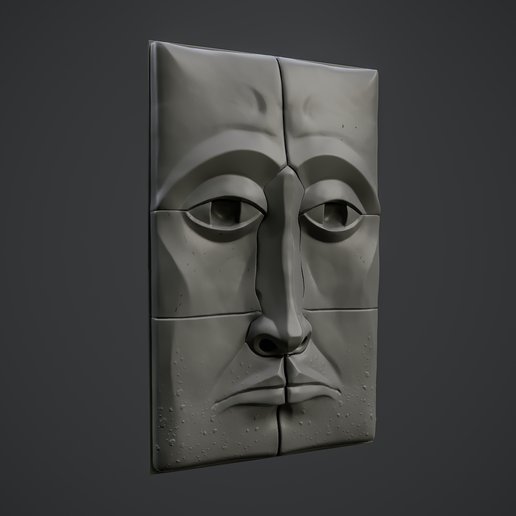 🏠 Sad Face panel・Free 3D File for 3D printing・Cults