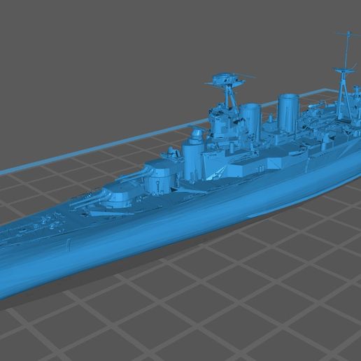 Archivo STL HMS Hood - RC Ready - escala 1:200 🧢 ・Modelo de impresión ...