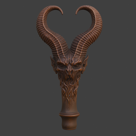 🎭 Demon Staff Topper・ STL File for 3D printing・Cults