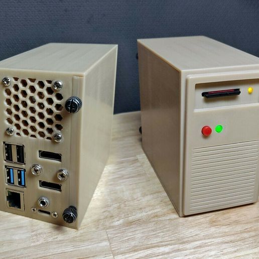 🔌 Raspberry Pi 4 case - Retro tower desktop・Free 3D File for ・Cults