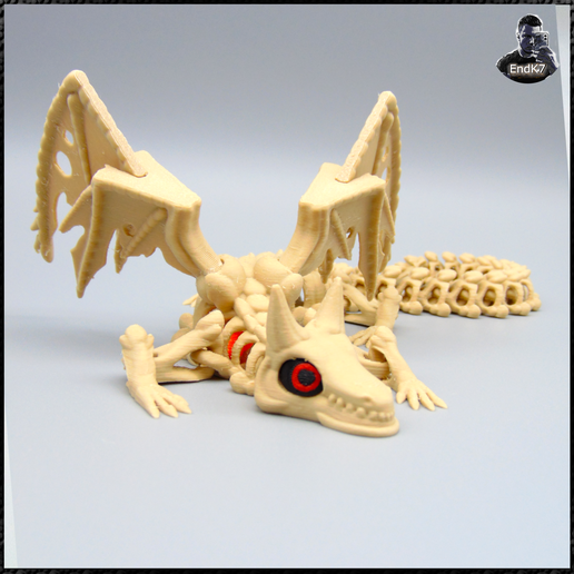 💀 Skeleton Dragon V2 - Articulated - Print in place - No Supports ...