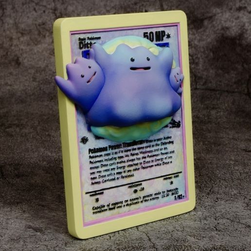 🐉 Ditto 3D Printable Pokémon Card; Pokemon TCG・ STL File for 3D ...