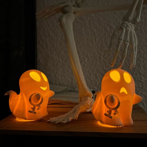 3MF file Little Ghost LED candle light 👻 ・3D printer model to download ...