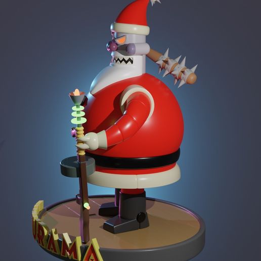 🤖 ROBOT SANTA CLAUS - FUTURAMA・ STL File for 3D printing・Cults