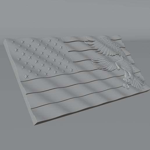 🇺🇸 USA Wavy Flag - CNC Files For Wood, 3D STL Model・ STL File for CNC ...