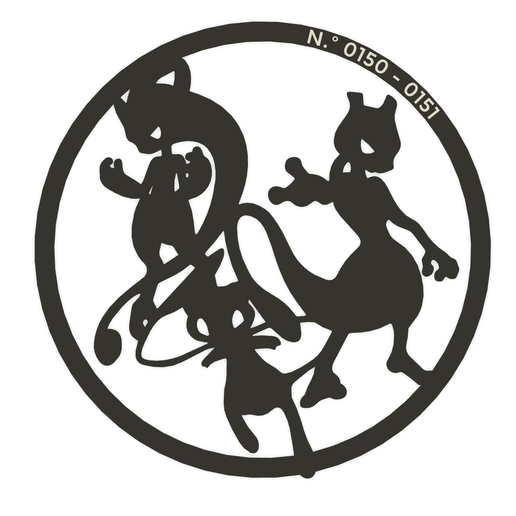 STL file POKEMON PAINTING - MURAL MEWTWO AND MEW 🐉 ・3D printer design ...