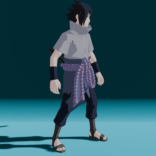 STL file Sasuke Low Poly 👨 (OBJ)・3D printable model to download・Cults