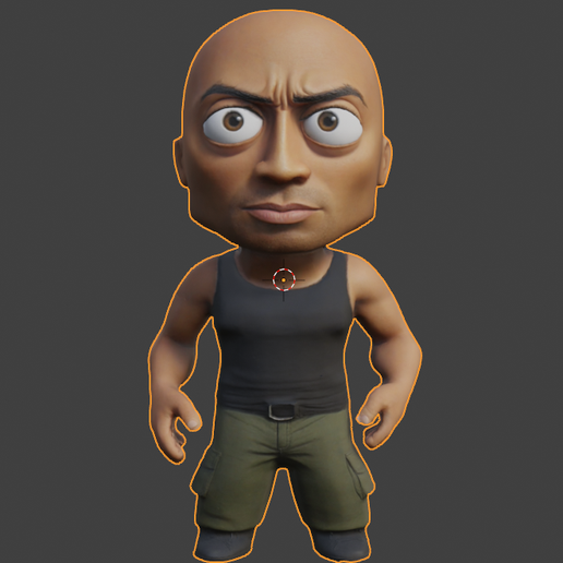 🪨 South Park Style Dwayne "The Rock" Johnson Figurine - Chibi Version ...
