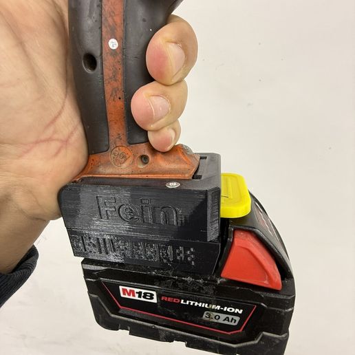 🔋 FEIN Tool to MIlwaukee M18 Battery Adapter・ STL File for 3D printing ...