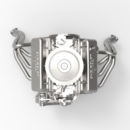 🚙 Racing Big Block Chevy with High Rise Holley. 1/8 TO 1/25 SCALE・ 3D ...