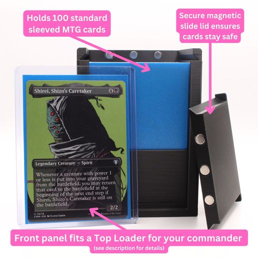 📦 MTG Commander Deck Box with Magnetic Lid & Commander Display・Free STL ...