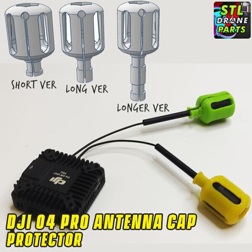 📶 DJI O4 Air Unit Pro Antenna Protector / Cap Cover・ STL File for 3D ...