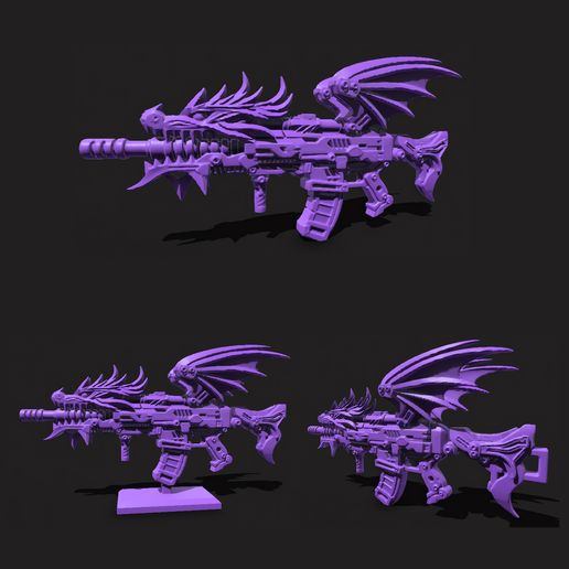 🐉 Dragon Reaper Gun・ STL File for 3D printing・Cults