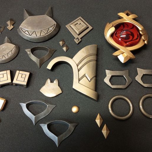 📁 Lyney Genshin Impact prop cosplay set 3d model (stl file) for ...