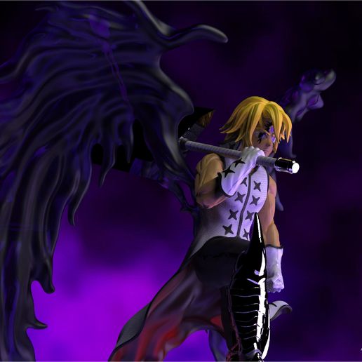 🎨 Meliodas, seven deadly sins・ OBJ File for 3D printing・Cults