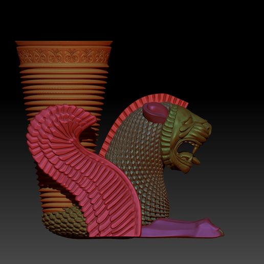 🦁 Modelo de impresión 3D del león persa aqueménida Rhyton・Archivo STL ...