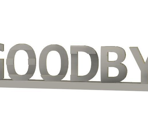 STL file Ambigram WELCOME - GOODBYE 🏢 ・Template to download and 3D ...