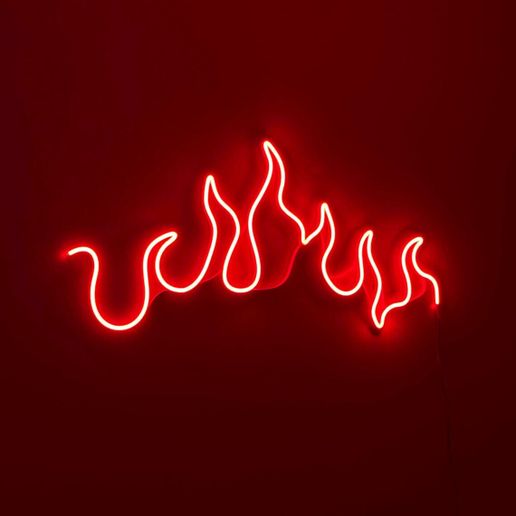 STL file Fire Neon Sign Lamp 🔥 ・Design to download and 3D print・Cults