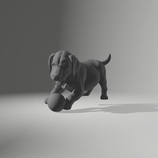 Free STL file Labrador Retriever puppy playing with ball 🐕 ・3D printing ...