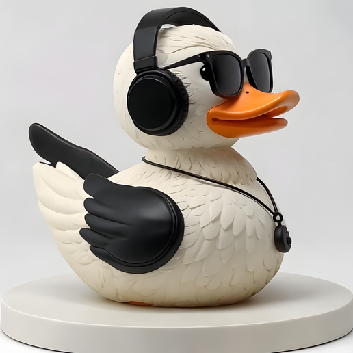 🦆 DJ Duck・ STL File for 3D printing・Cults