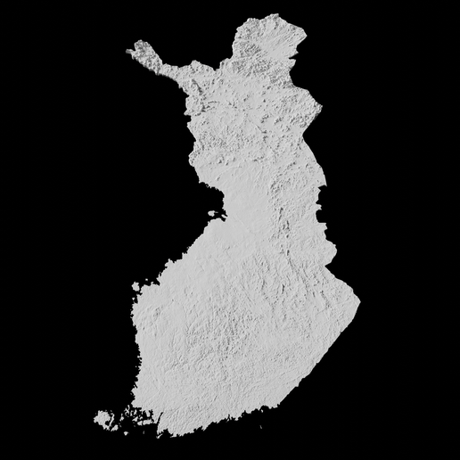 🇫🇮 Finland Topographic Map - 3D Terrain Elevation - Relief 3D Map of ...