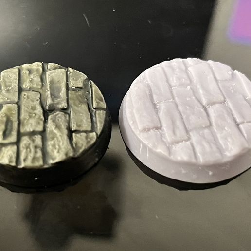 🏙️ 32mm base City cobble stone・Free STL File for ・Cults