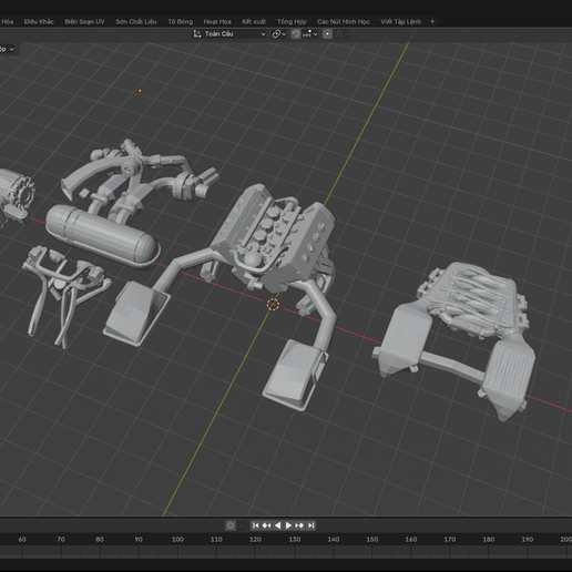 🌆 Engine F40・ STL File for 3D printing・Cults