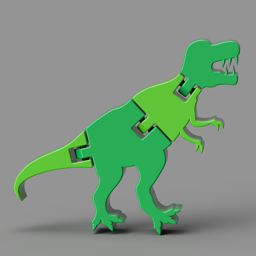 🦖 Articulated T-Rex Dinosaur・ STL File for 3D printing・Cults