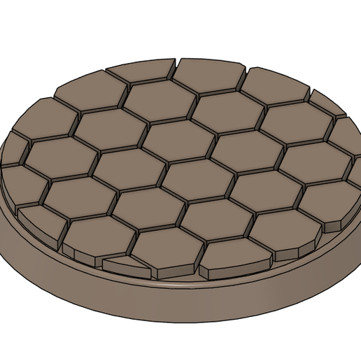 🎲 Accurate Hex Pattern 32mm Round Wargaming Base・Free STL File for 3D ...