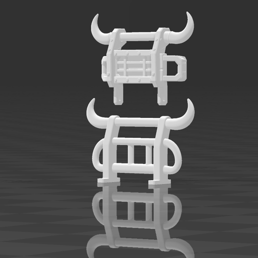 🛻🐂 Bullbar Horns Set 1/64 - Bumpers with bull horns for 1/64 scale ...