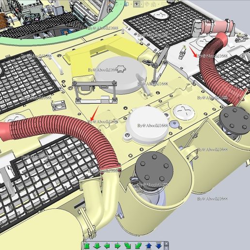 🐅 Tiger Tank Early For Disassemble the filter core suction tube-1(STL ...
