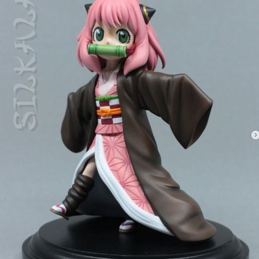 3D printable Anya Forger X Demon Slayer - Anime Figure for 3D printing ...