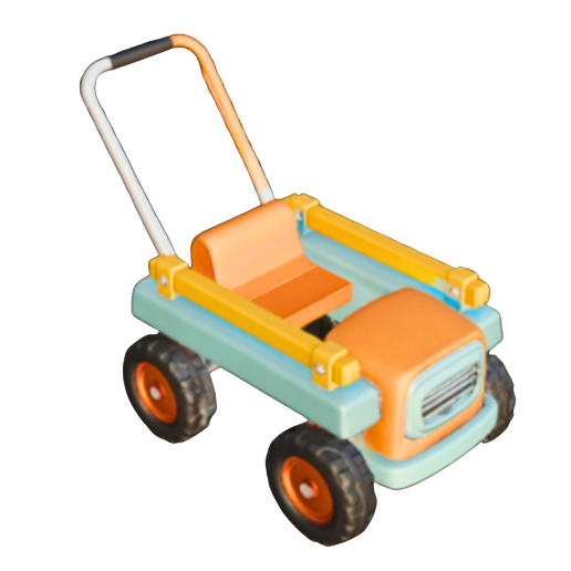 🚜 Toy Tractor Stroller・ STL File for 3D printing・Cults