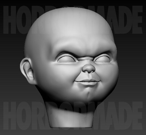 🎬 Chucky head movie version 3・ STL File for 3D printing・Cults