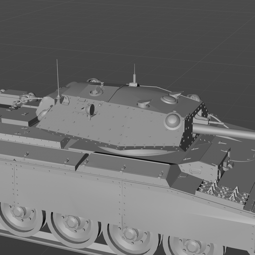 🪖 British "Crusader" MkIII tank 3D model material・ OBJ File for 3D ...