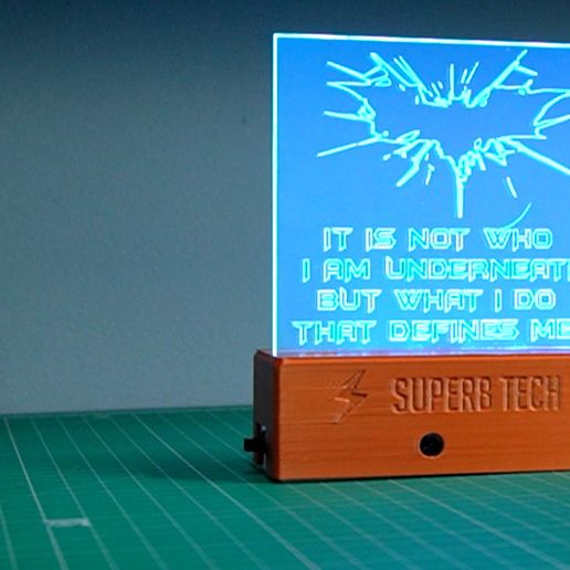 Free STL file DIY Acrylic LED Desk Sign 🪞 ・3D printable model to ...
