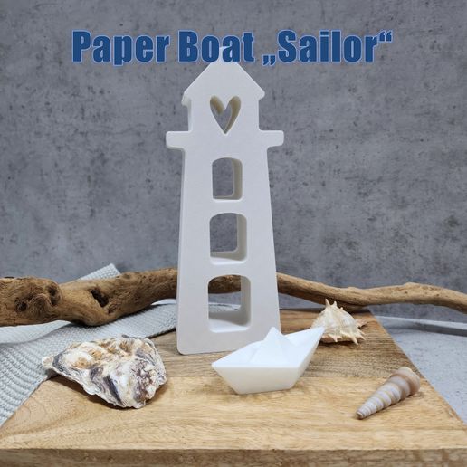 Free STL file Paper boat "Sailor" - Maritime decoration 🛥️ ・3D ...