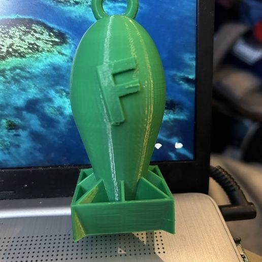 👽 F-bomb ornament・Free 3D File for ・Cults