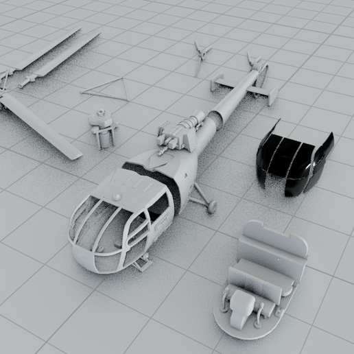 🐆 Chetak HAL CHEETAH Helicopter MODEL・ STL File for 3D printing・Cults