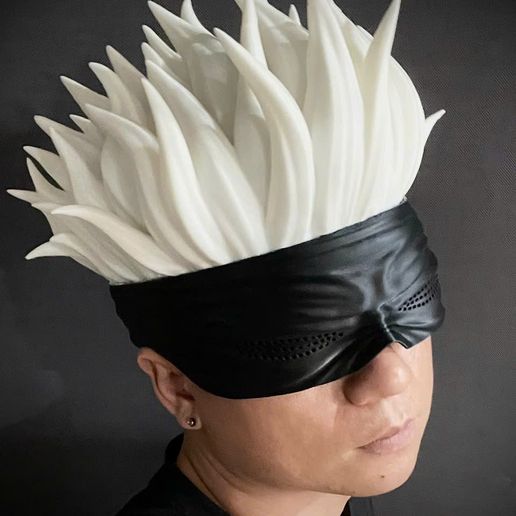 👁️ Gojo Saturo Eye Mask With Hair - jujutsu Kaisen Cosplay・ 3D File for ...