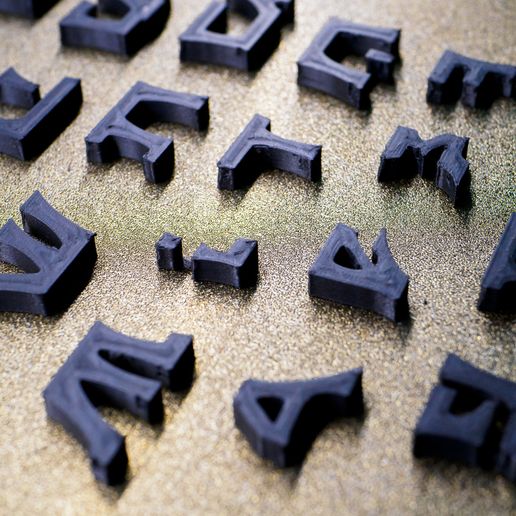⭐ Ur-Kittat – Sith Alphabet & Numerals・Free STL File for 3D printing・Cults