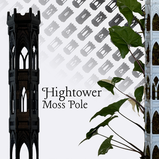 🧝 Moss Pole for Plants - Fantasy Tower・ STL File for 3D printing・Cults