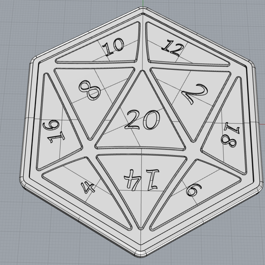 🎲 D20 Improved Coasters・Free 3D File for 3D printing・Cults