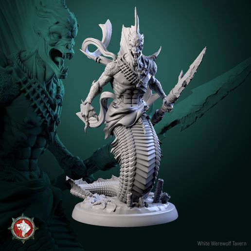 3D file Merfolk 32mm set 6 miniatures pre-supported 🎲 ・3D printing ...